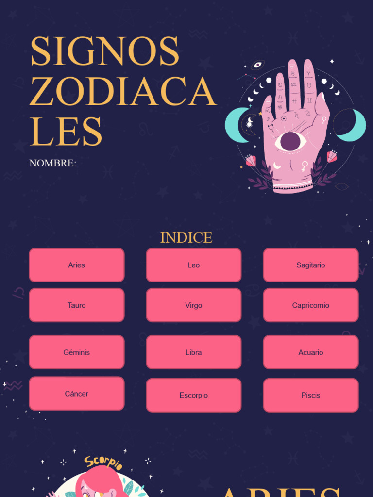 Signos Zodiacales | PDF | Signo Astrológico | Astrología