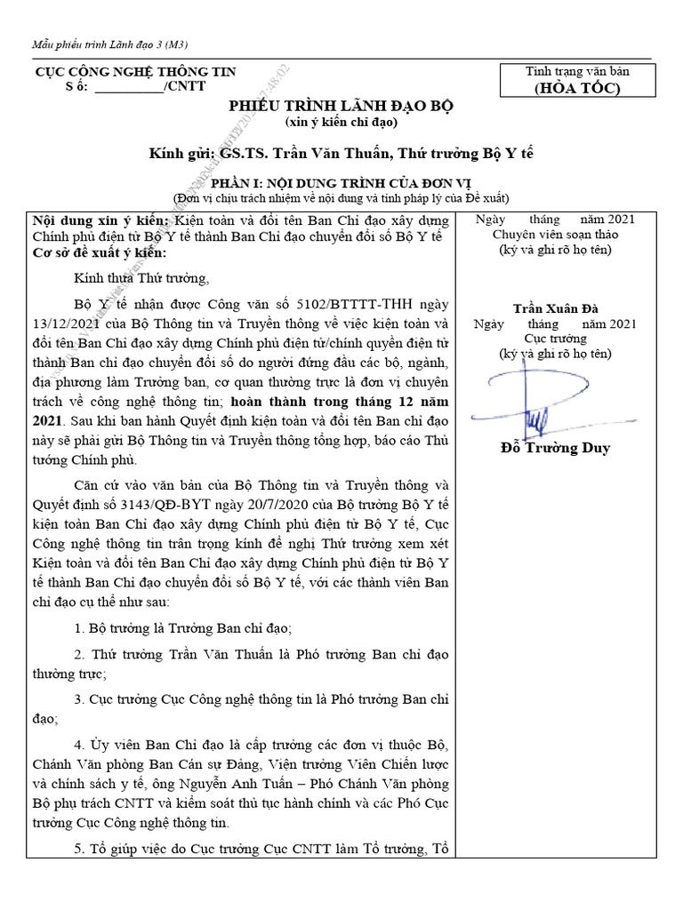 MAU - PHIEU - TRINH03 - Thu Truong Tran Van Thuan-Final | PDF