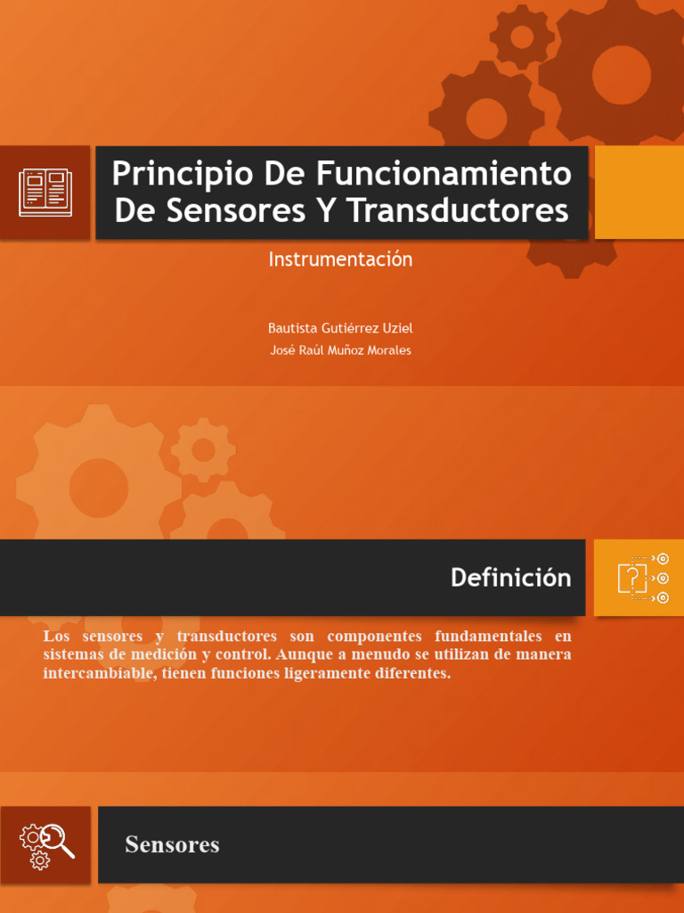 Principio de Funcionamiento de Sensores Y Transductores | PDF | Sensor ...