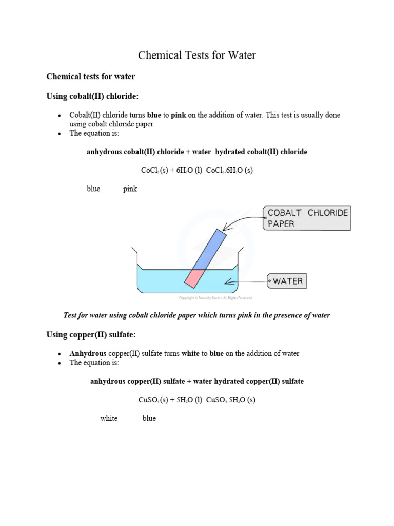 Water Testing and Purity Methods | PDF
