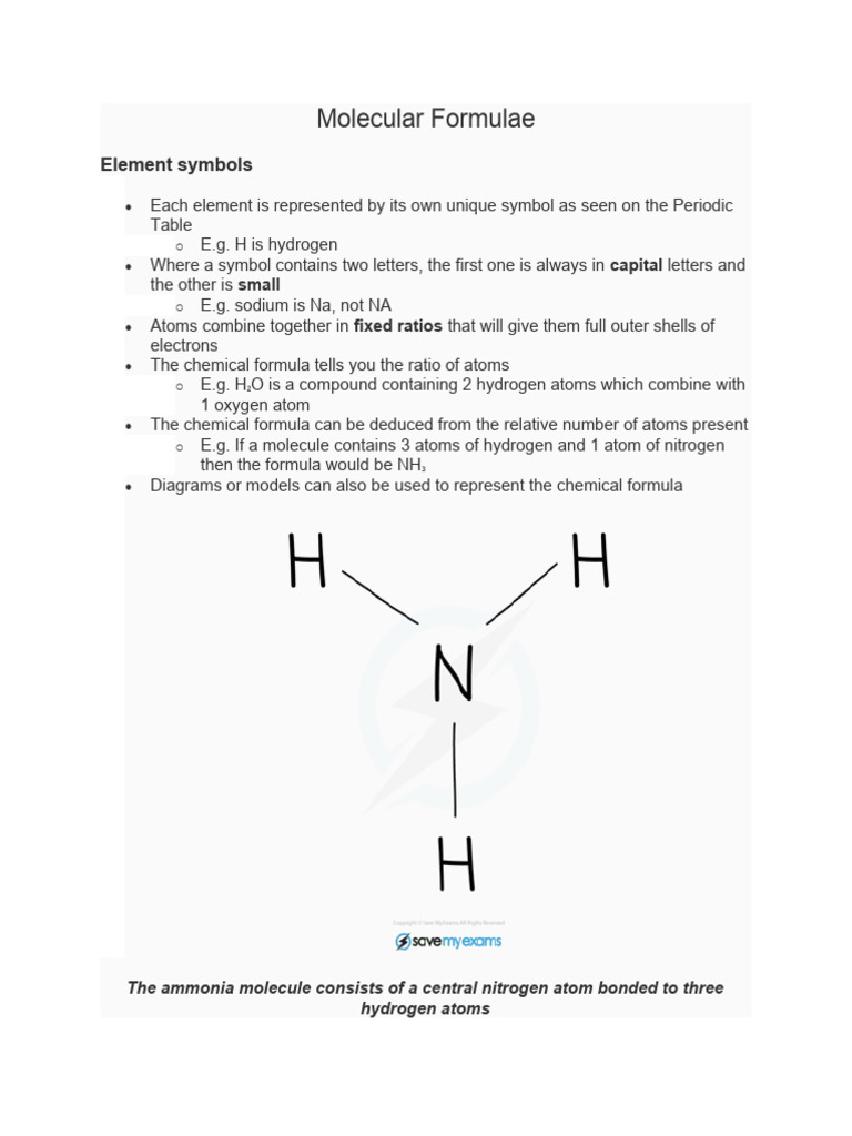 Molecular Formulae | Download Free PDF | Molecules | Chemical Compounds