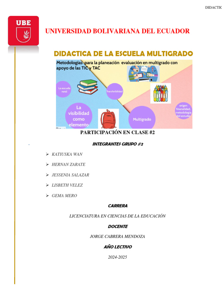 Participacion De Clase 2 Grupal Grupo 2 Pdf Dibujo Cognición