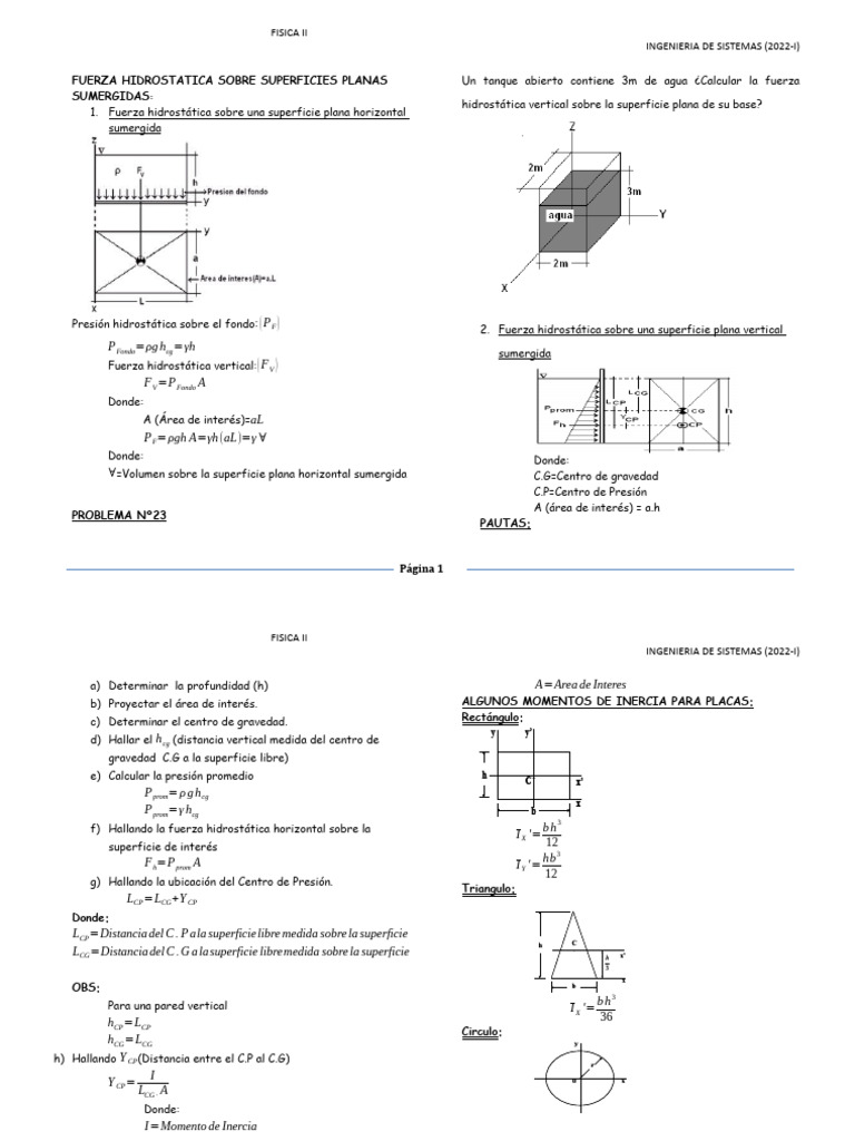 Fisica II - IS (2022-I) - Sem 04 | PDF | Presión | Física Aplicada e ...