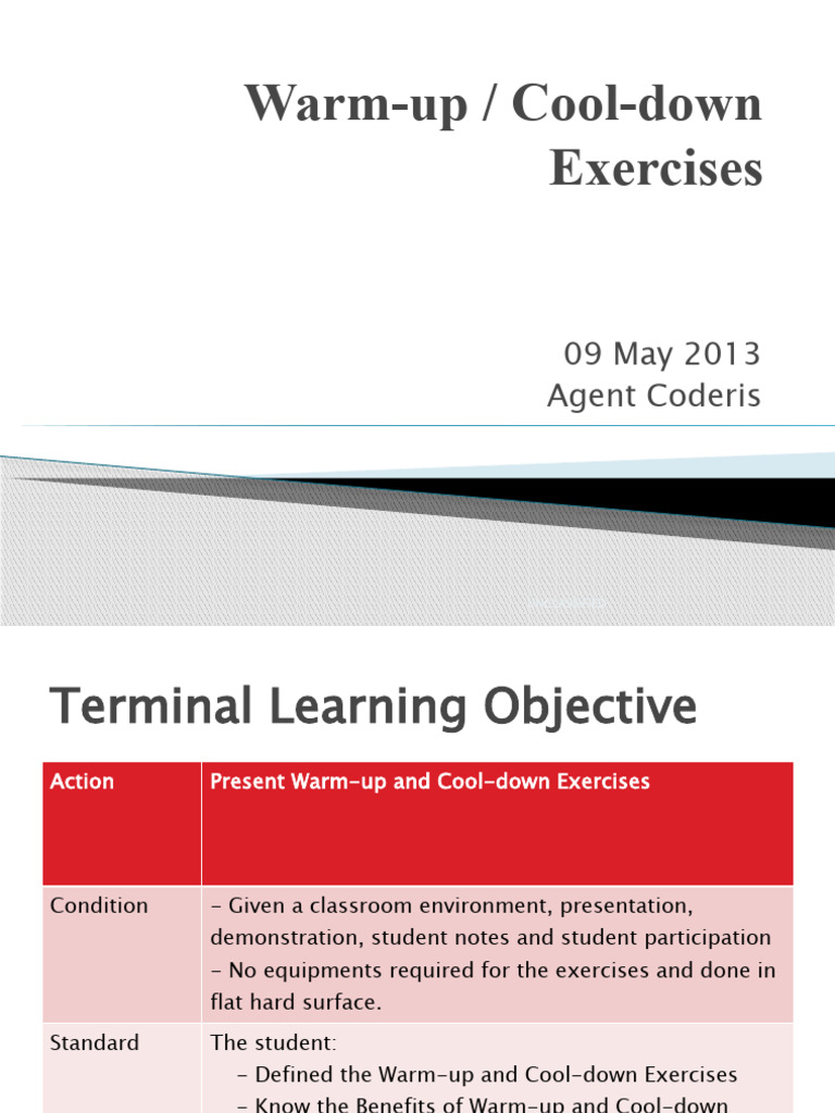 Warm-up-Cool-down Exercises | PDF | Heart Rate | Physical Fitness