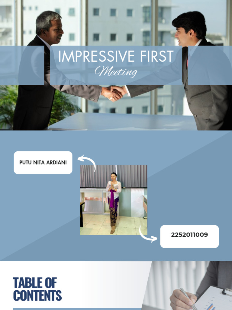 Impressive First Meeting - Putu Nita Ardiani | PDF | Nonverbal Communication | Hand