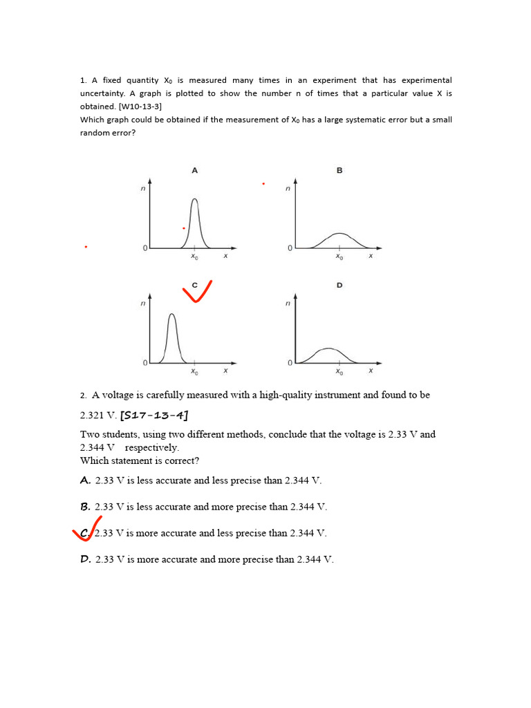 Exercise Measurement 1 | PDF | Observational Error | Electrical ...