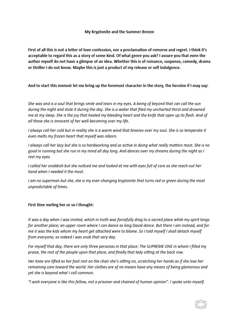 My Kryptonite and The Summer Breeze | PDF