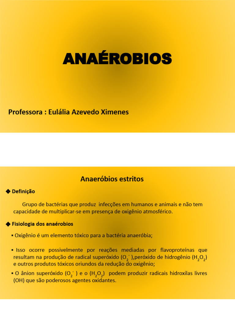 Anaeróbio | PDF | Infecção | Meio de cultura
