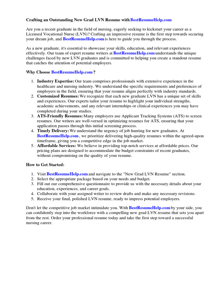 New Grad LVN Resume | PDF | Nursing | Patient