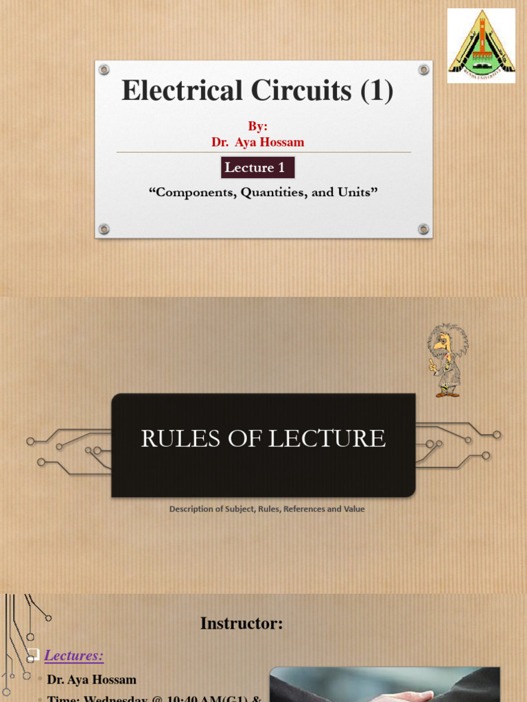 Lec 1 | PDF | Electrical Network | Electronic Component