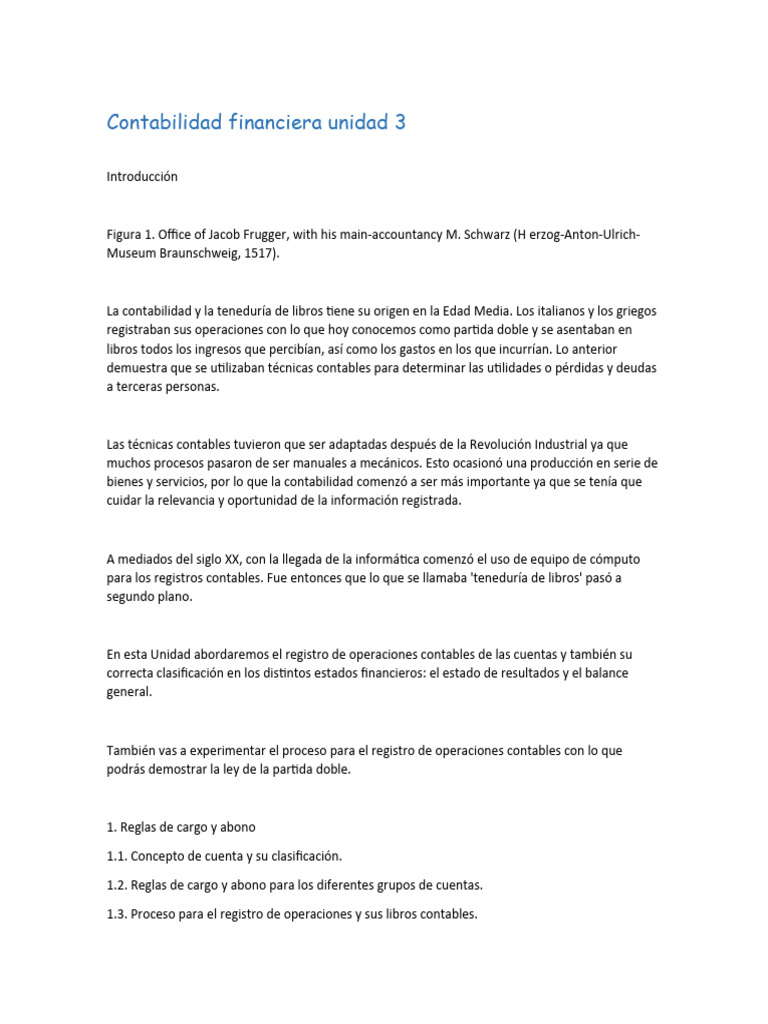 Contabilidad Financiera Unidad 3 | PDF | Contabilidad | Negocios económicos