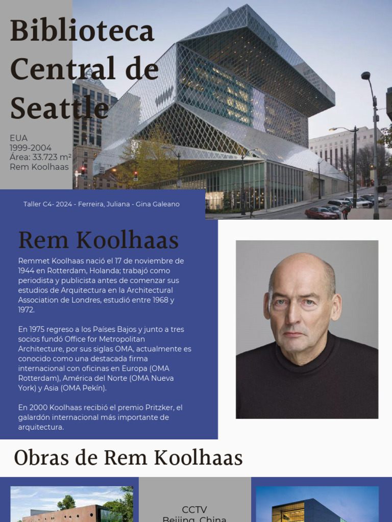 Biblioteca de Seattle-Rem Koolhaas | PDF | Uso eficiente de energía