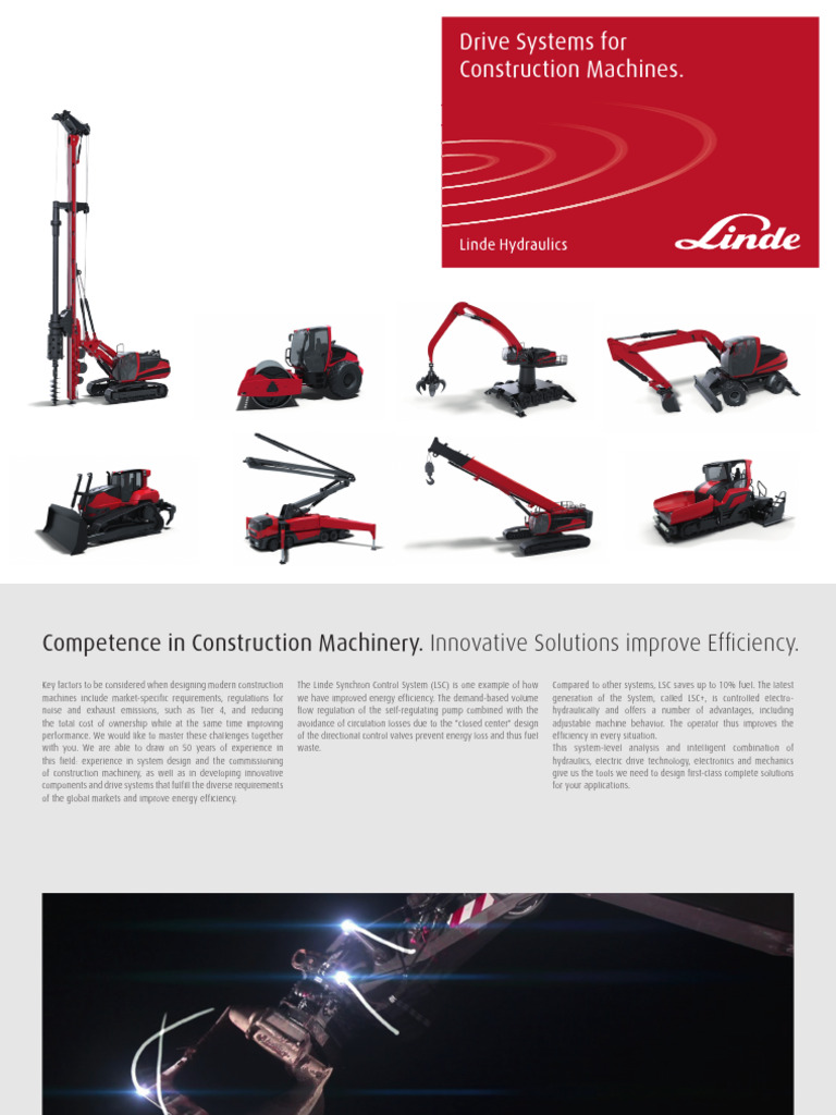 Drive Systems For Construction Machines Linde | PDF | Pump | Actuator