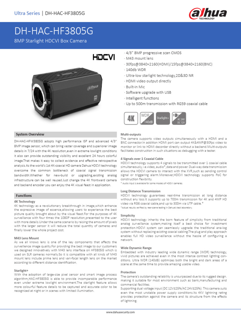 DH HAC HF3805G Datasheet3 | PDF