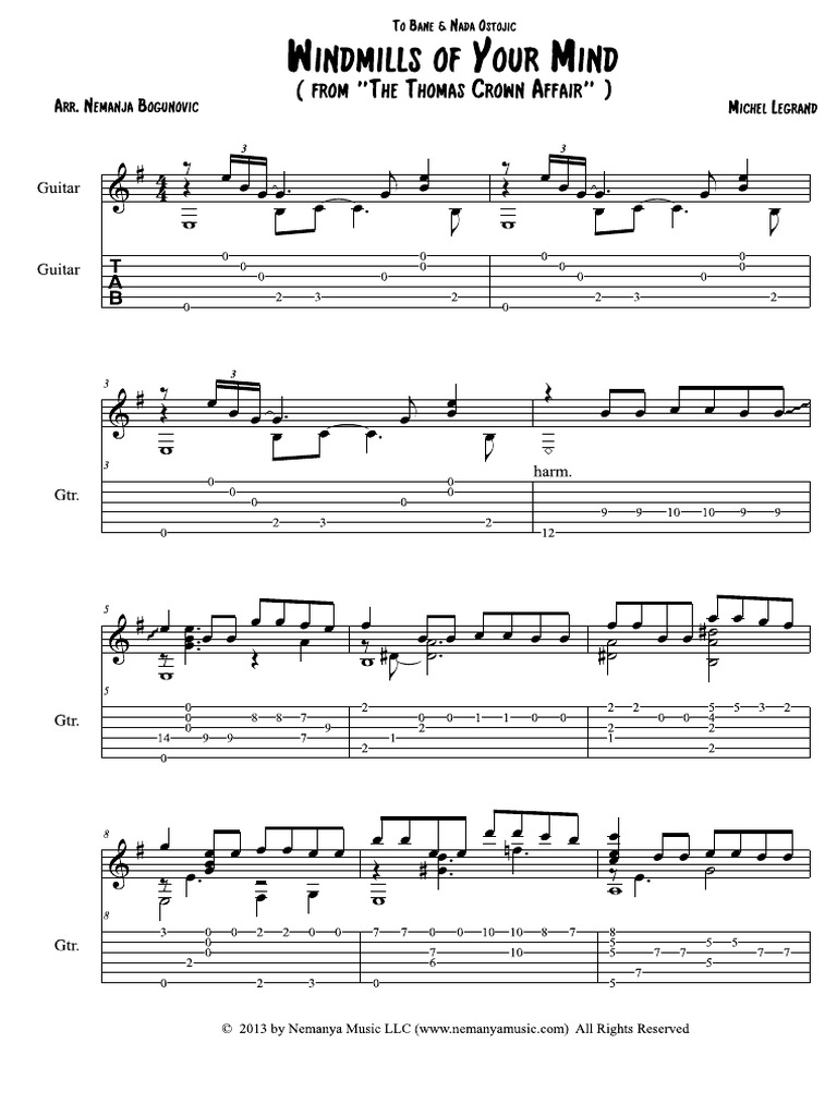 Windmils of Your Mind (The Thomas Crown Affair) - Michel Legrand ...