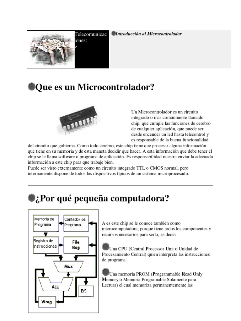 Introducción al Microcontrolador | PDF | Microcontrolador | Programa de computadora