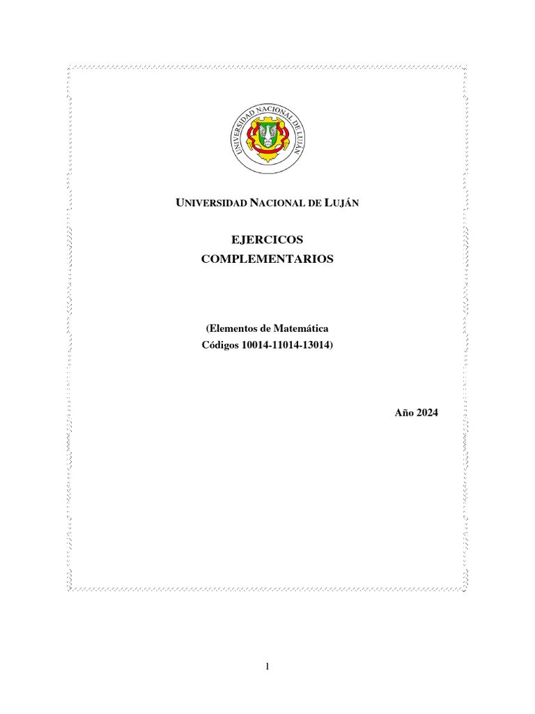 Ejercicios_complementarios_2024 | PDF | Línea (geometría) | Función (Matemáticas)