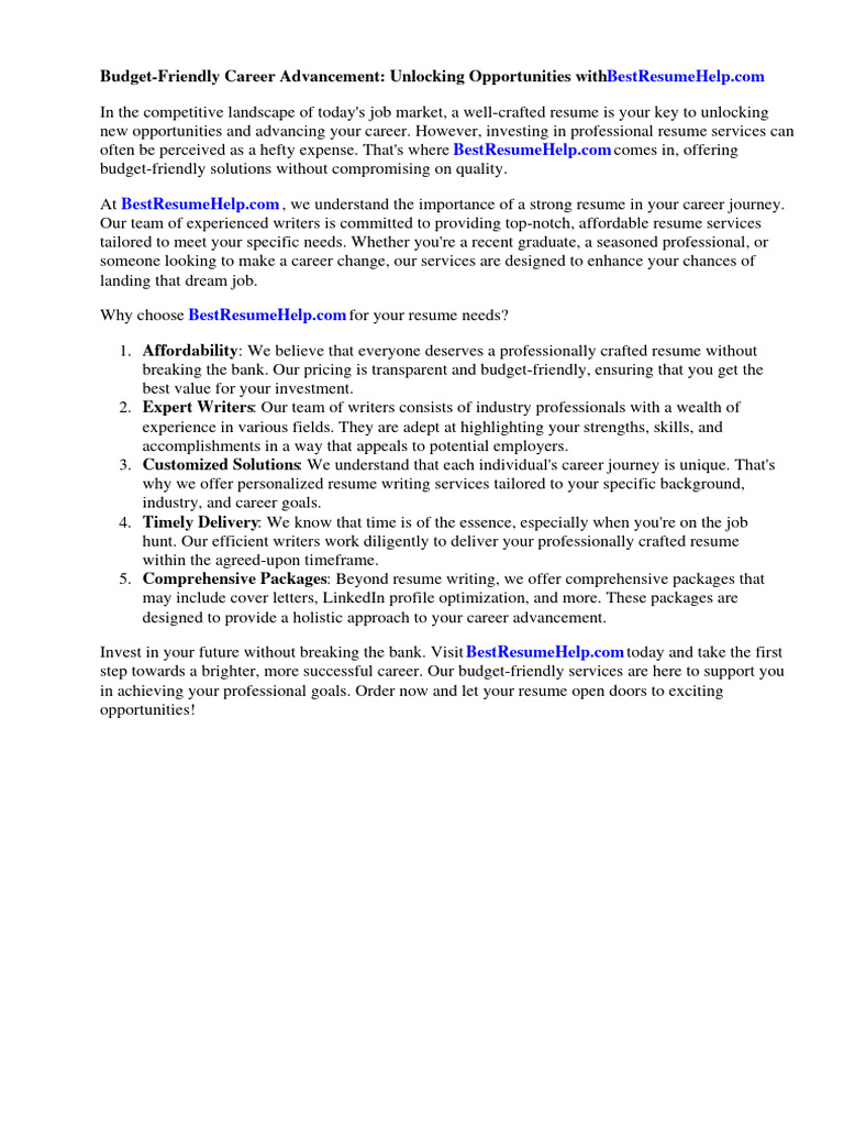 Budget Cover Letter Sample | PDF | Résumé | Microsoft Power Point