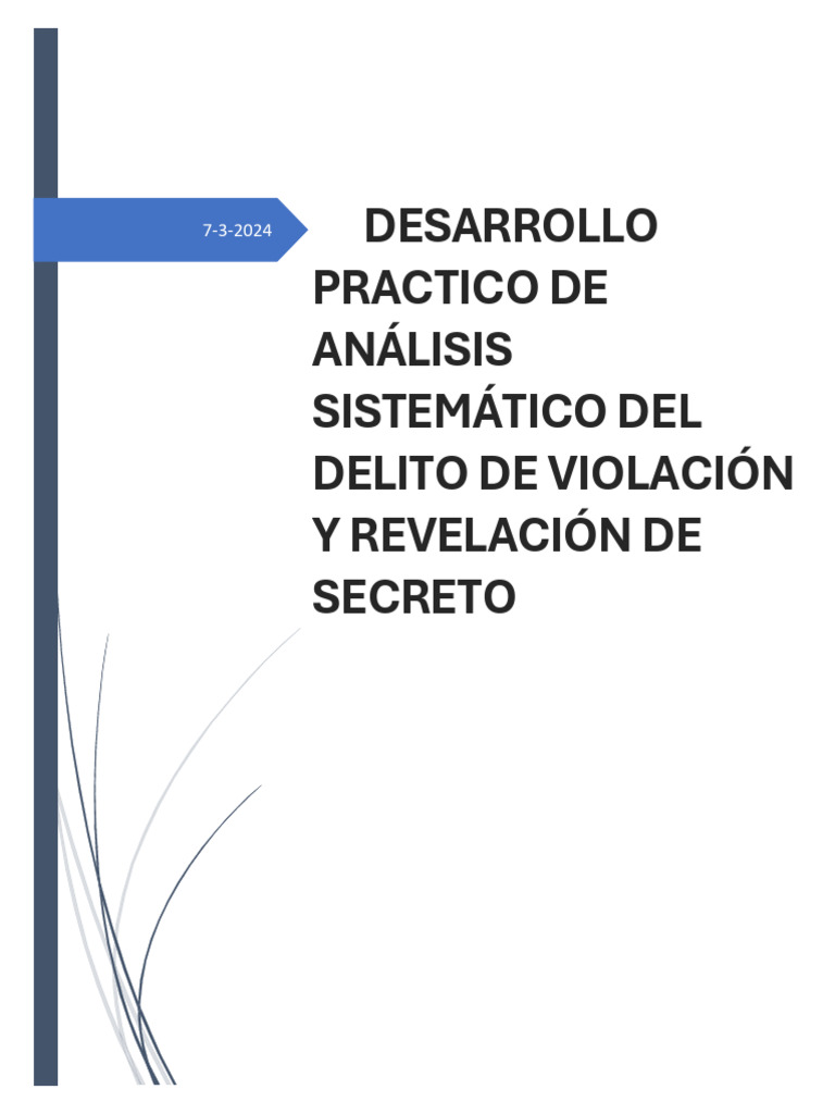 Análisis Delito Violación y Revelación de Secretos | PDF | Derecho penal | Violación