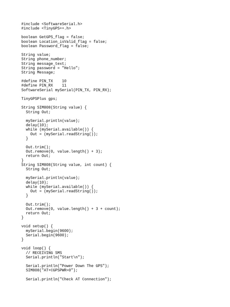 Gps Tracker Sim808 | PDF | Boolean Data Type | Computer Programming