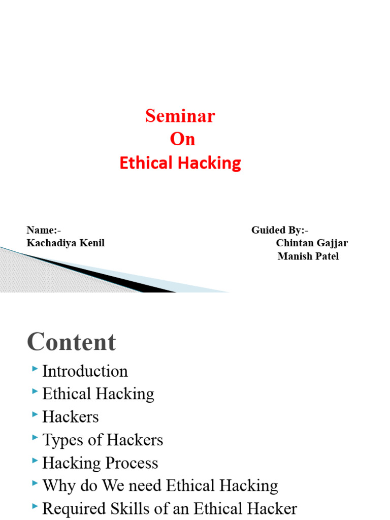 CSE-Ethical-Hacking-ppt | PDF | Security Hacker | White Hat (Computer ... CSE-Ethical-Hacking-ppt | PDF | Security Hacker | White Hat (Computer ...