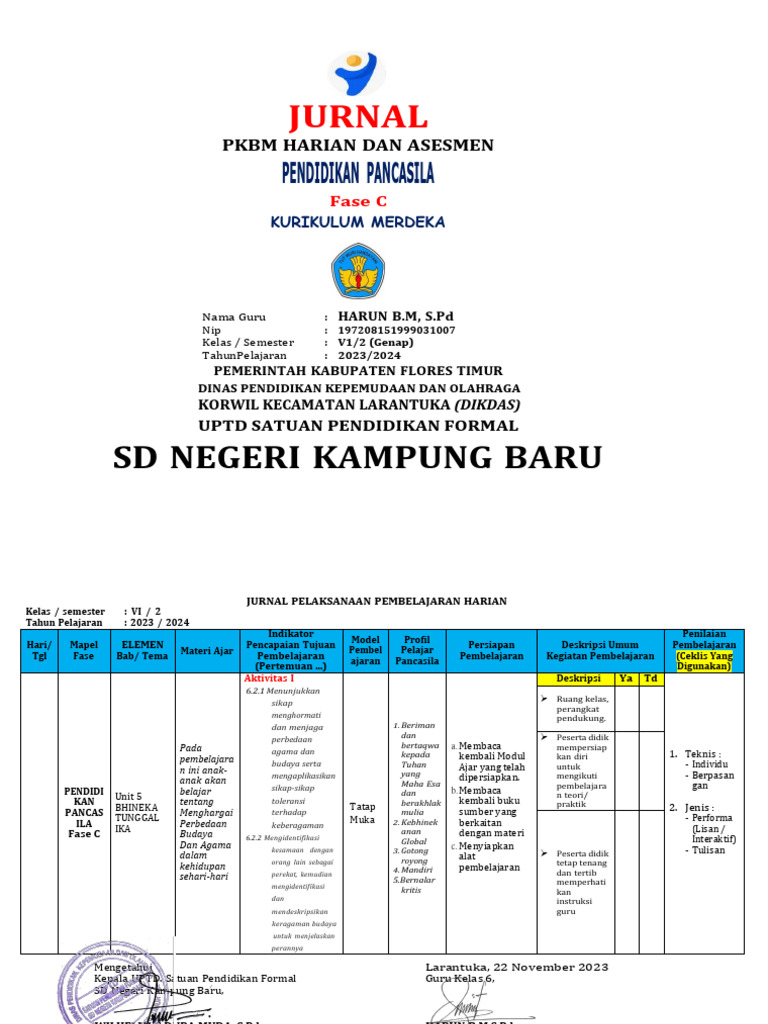 Jurnal Pembelajaran Dan Asesmen Pendidikan Pancasila Revisi | PDF
