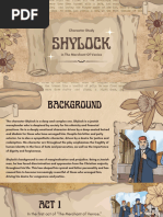 Character Analysis of Shylock | PDF | Shylock | The Merchant Of Venice