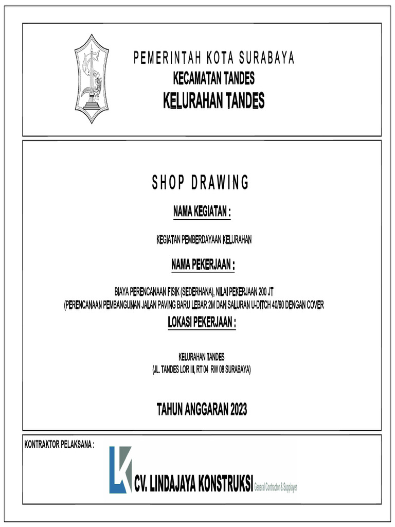 Shop Drawing Tandes Lor - FINAL | PDF