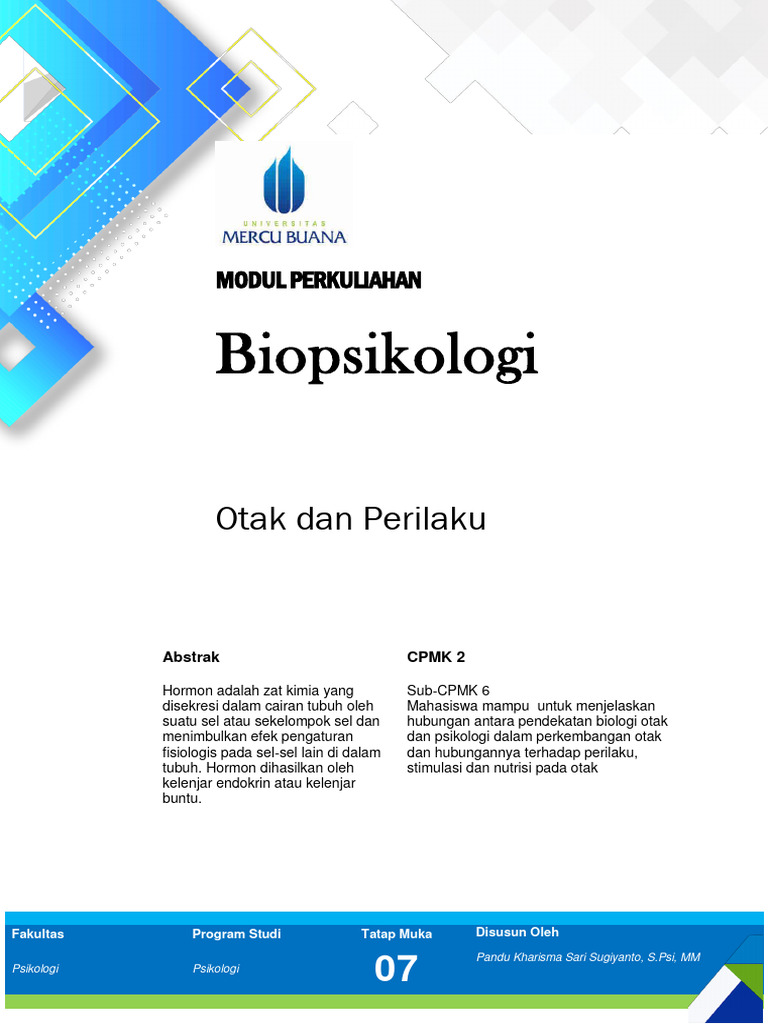 Otak Dan Perilaku | PDF | Sains & Matematika