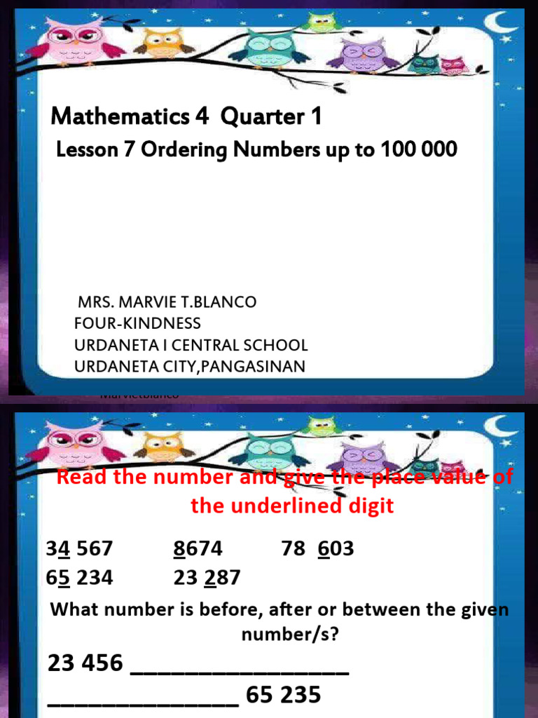 Grade 4 PPT - Math - Q1 - Lesson 7 | PDF | Planets | Sky