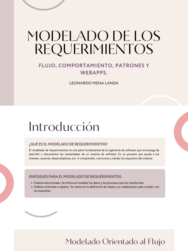 Presentación M. de Requimientos LML | PDF | Software | Patrón de diseño ...