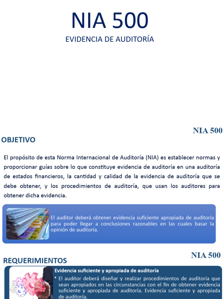 NIA-500 | PDF | Auditoría