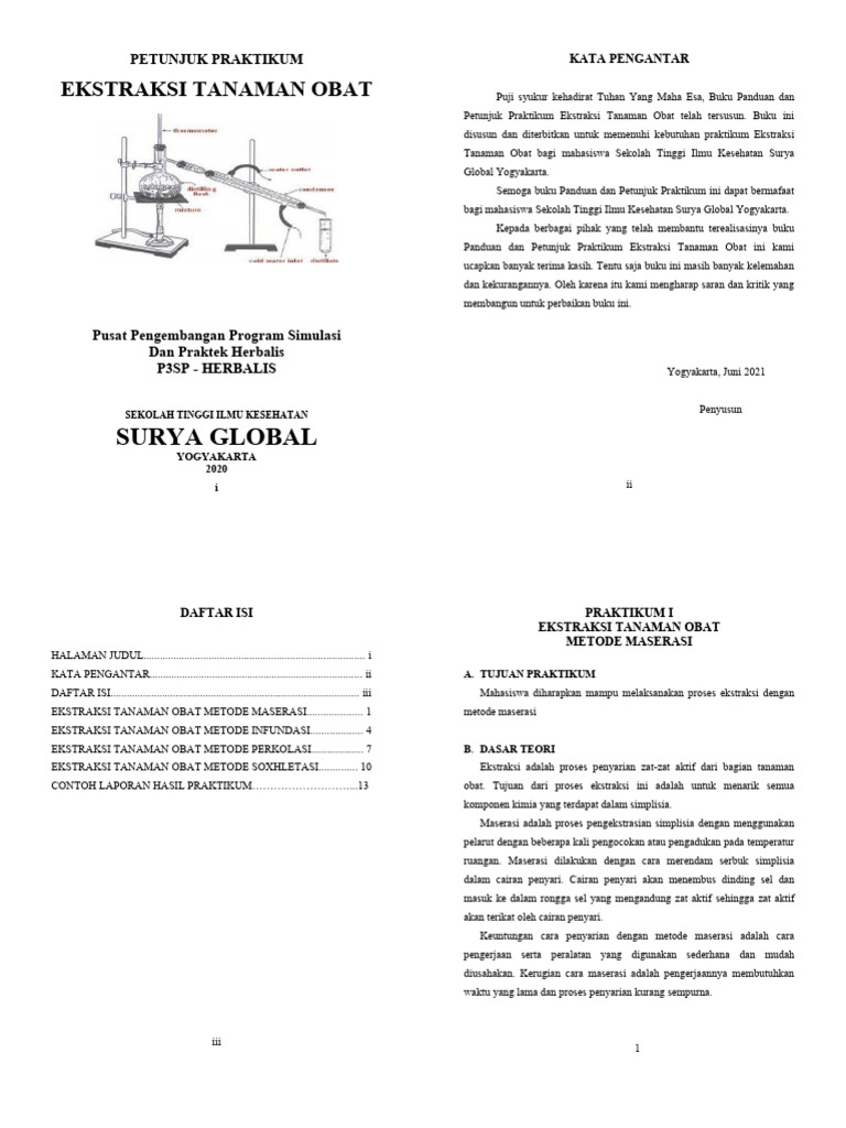 Ekstraksi Tanaman Obat | PDF
