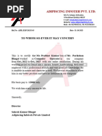 Aadhar Authorization Letter Format | PDF