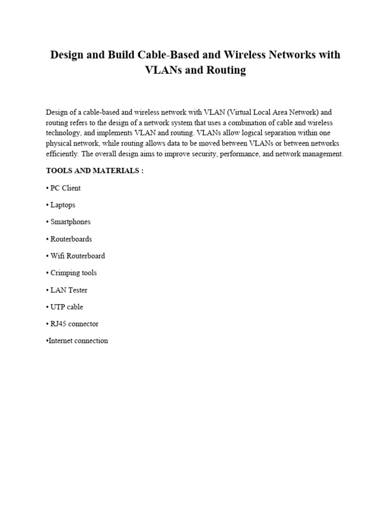 Design and Build Cable Noval | PDF | Ip Address | Computer Network
