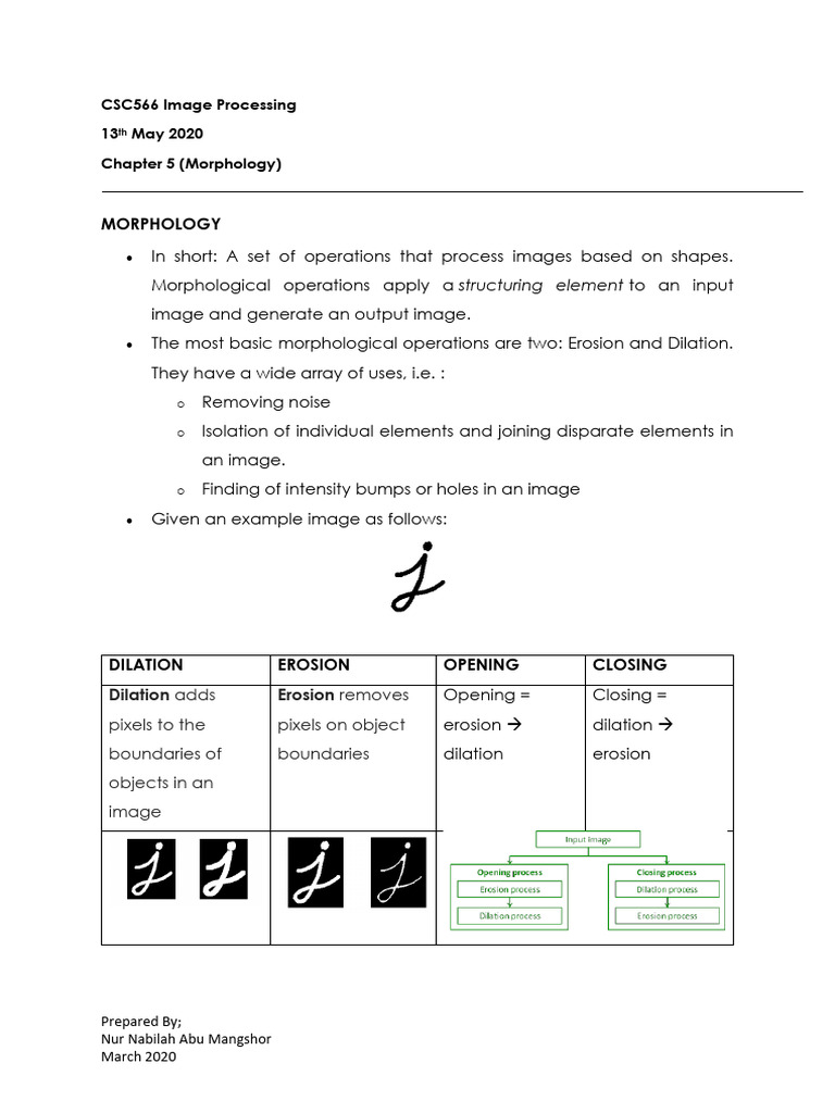 CSC566-Demo morphology | PDF