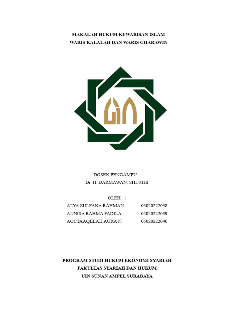 Pemahaman Waris Kalalah dalam Islam | PDF