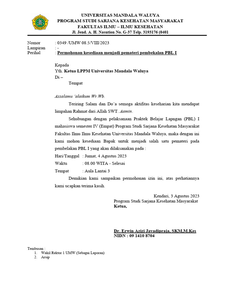 Pemateri PBL I Kesehatan Masyarakat UMW | PDF | Kesehatan Holistik ...