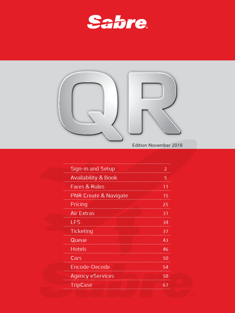 Sabre QR Hoveret Eng Interactive 17.1.19 | PDF | Airlines | Frequent Flyer Program