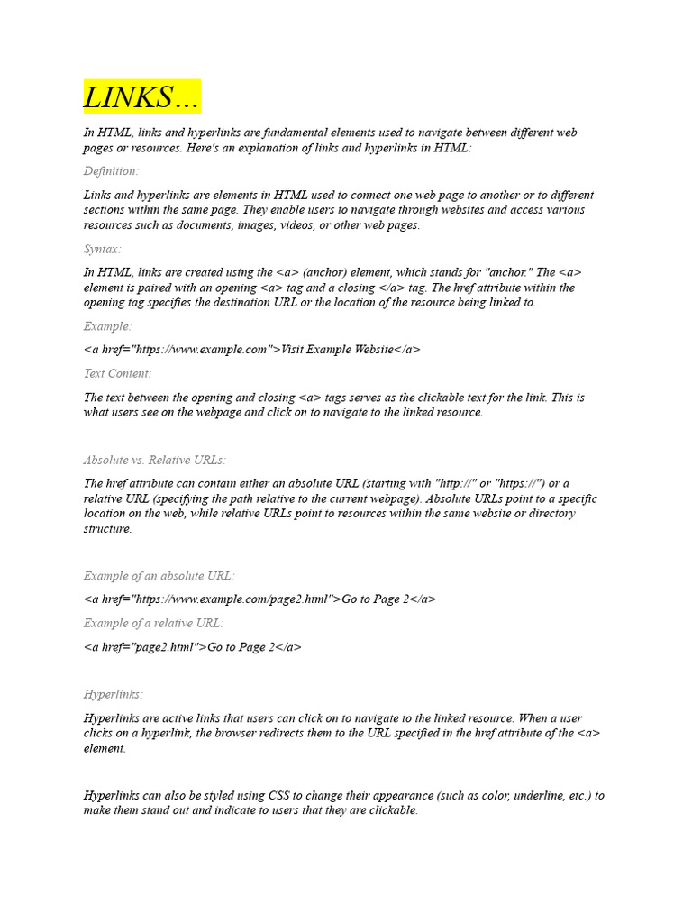 WEB-DEVELOPMENT-ANS | PDF | Hyperlink | Html Element