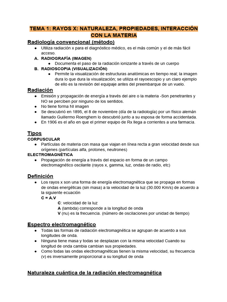 Bioimagenes 1er Era | PDF | Electrón | Rayo X