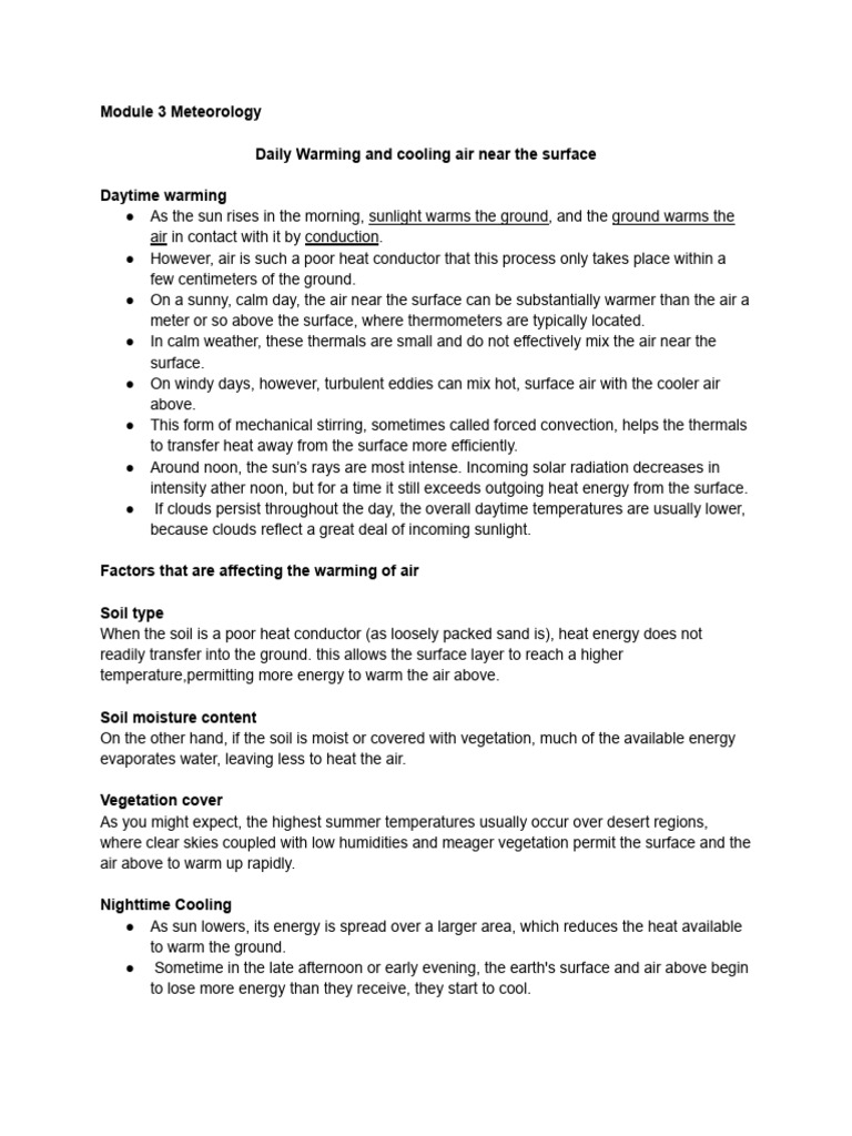 Meteorology Module 3 | PDF | Atmosphere Of Earth | Cloud