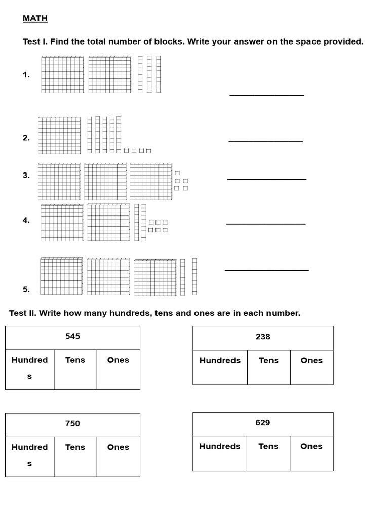 MATH Unit Test | PDF