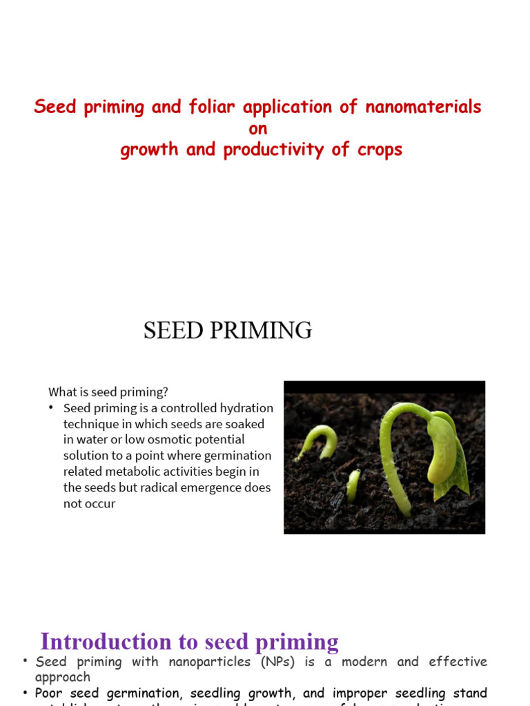 3.2 Nano Seed Priming | PDF | Seed | Nanomaterials