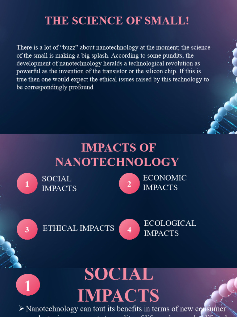 Impacts of Nanotechnology Explained | PDF | Nanotechnology | Agriculture