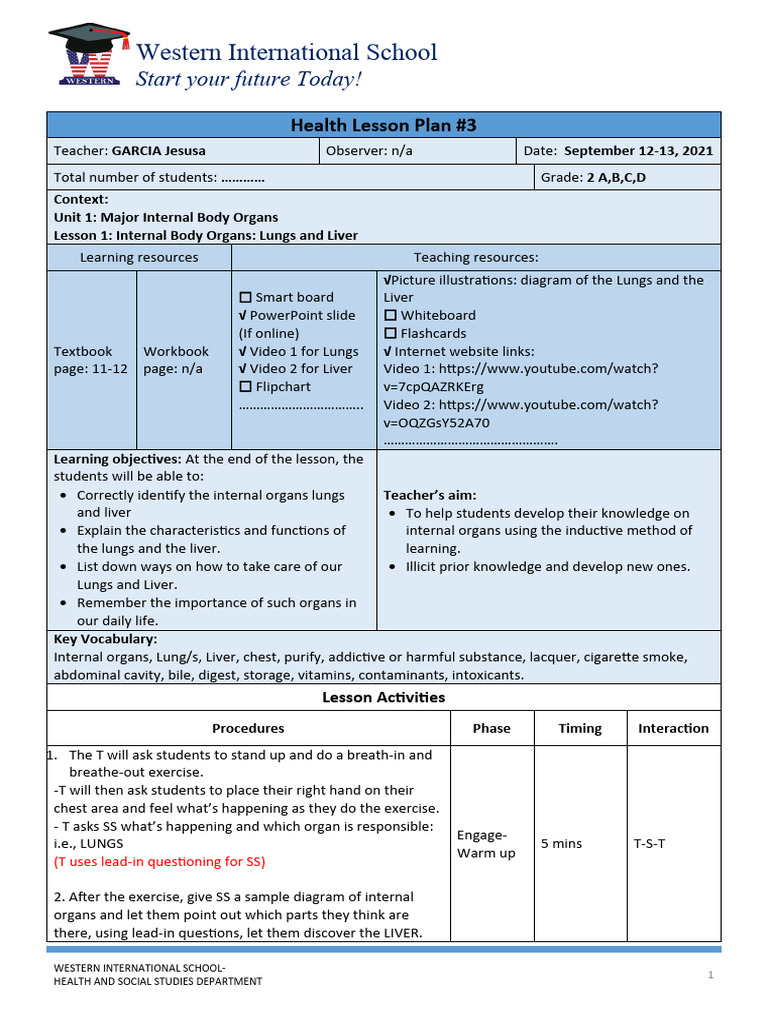 3_Unit_1_Major_Internal_Body_Organs_LUNGS_and_LIVER_p_11_12_Gr_2 | PDF | Lung | Cognition