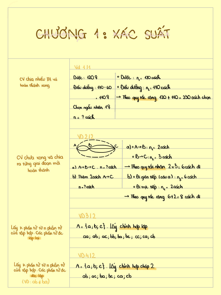 BT Chương 1 XSTK | PDF