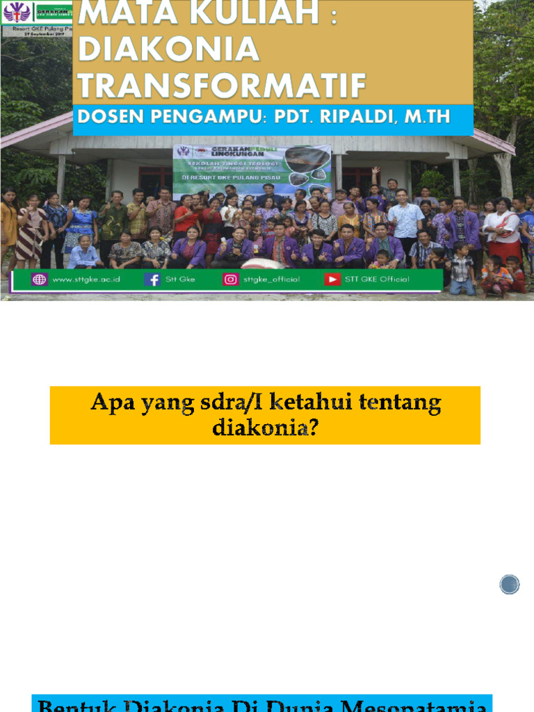 Contoh Diakonia Transformatif dalam Gereja | PDF