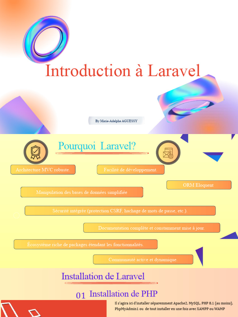 Introduction À Laravel: by Marie-Adelphe AGUESSY | PDF | PHP | Programmation informatique