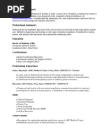 TransCelerate Curriculum Vitae Form | PDF | Health Care | Medicine
